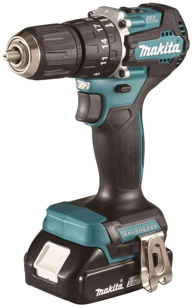 Makita - 18V AKU vrtačka s příklepem, 2x aku Li-ion LXT 2,0 Ah, nabíječka DHP487RAJ
