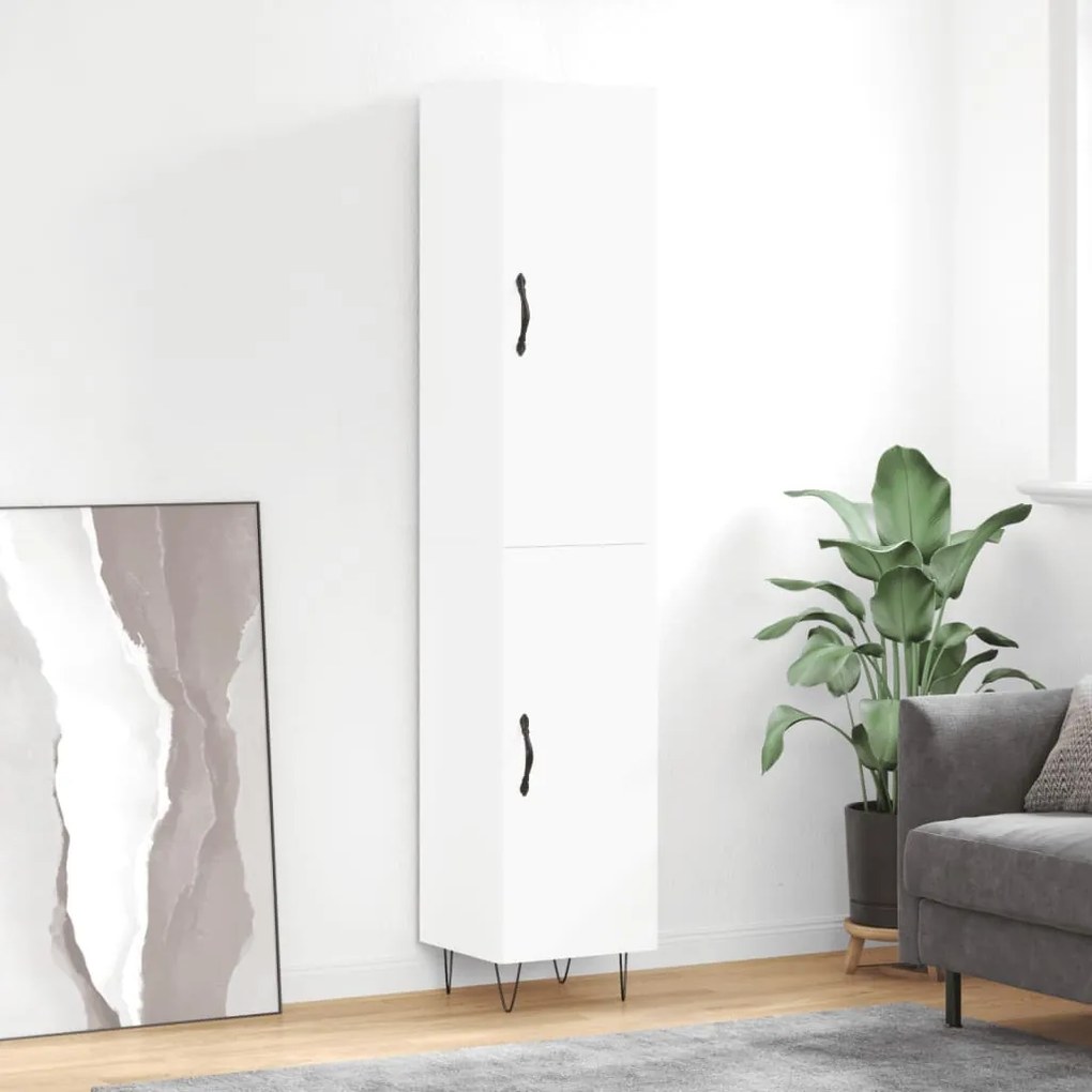 Skříň highboard bílá 34,5 x 34 x 180 cm kompozitní dřevo 3198817