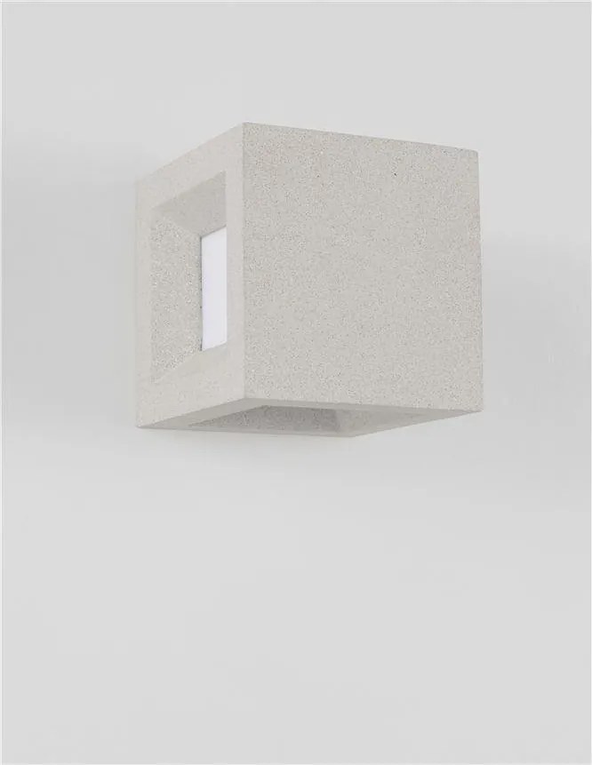 NV 9762162 Venkovní nástěnné svítidlo CASTRO bílý pískovec a akryl E27 1x12W bez žárovky 100-240V IP65 - NOVA LUCE