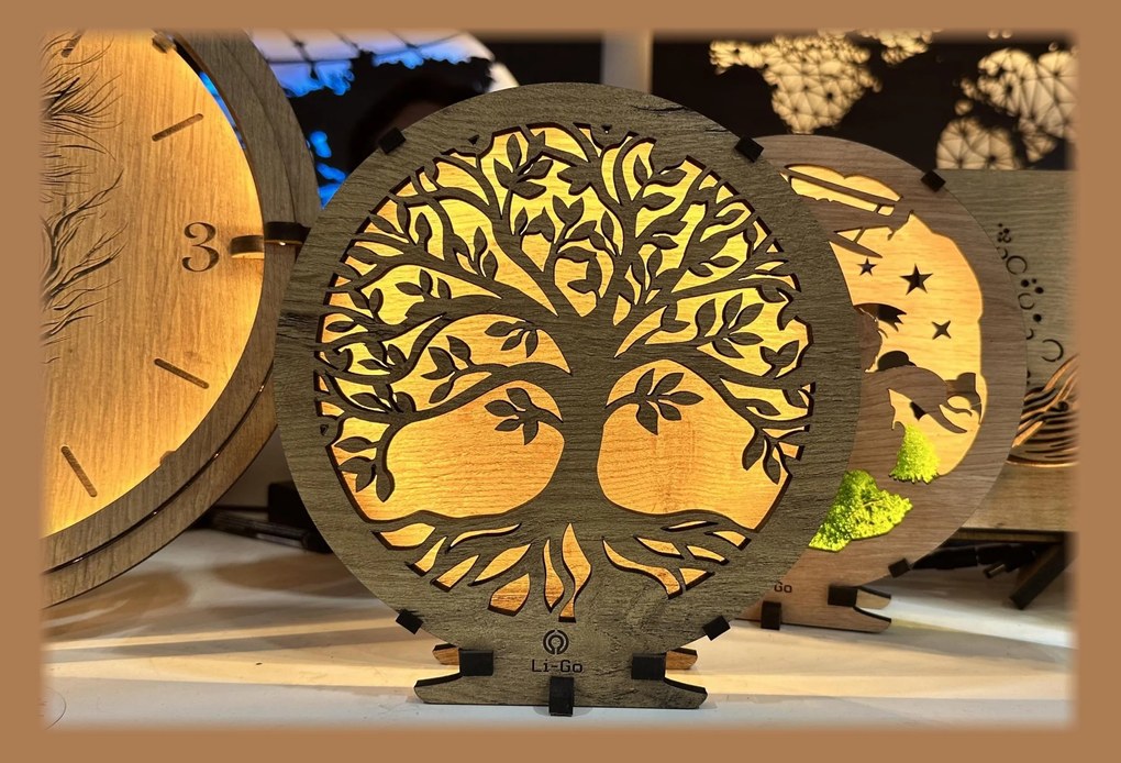 Li-Go "Strom života" nejoblíbenější motiv 20x22cm provedení povrchu: dub