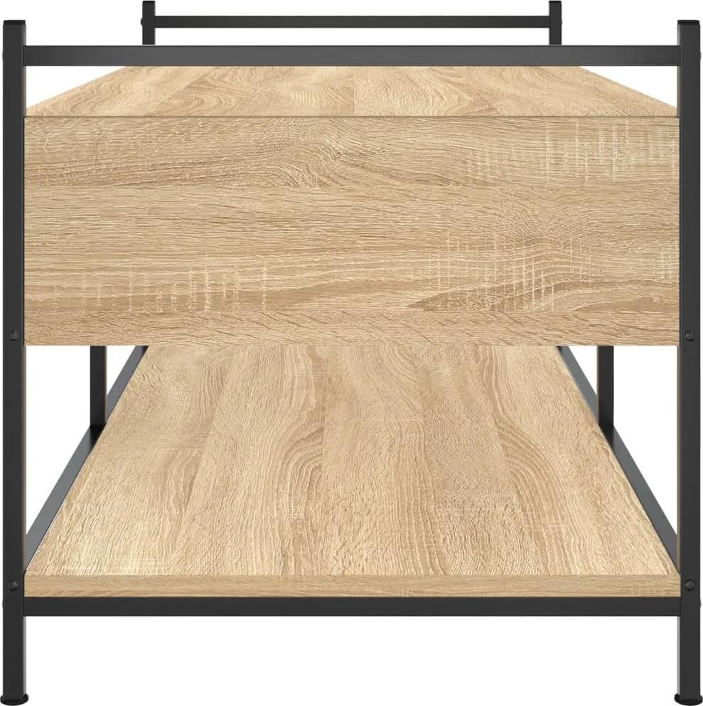 vidaXL Konferenční stolek 99 x 50 x 50 cm kompozitní dřevo [833961] Barva: Černá