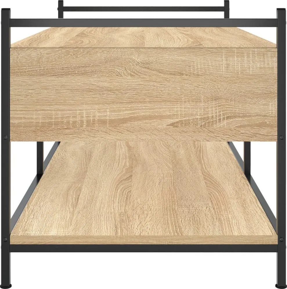 vidaXL Konferenční stolek 99 x 50 x 50 cm kompozitní dřevo [833961] Barva: kouřový dub