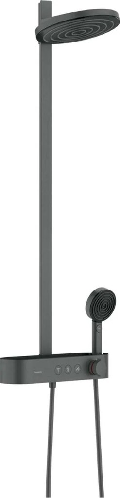 Hansgrohe Pulsify S - Sprchový set s termostatem, průměr 26 cm, 3 proudy, kartáčovaný černý chrom 24240340
