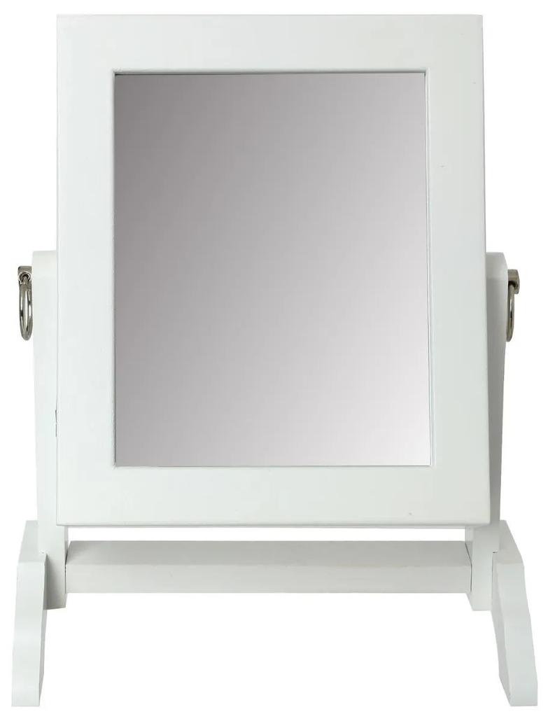 Zrcadlo, skříňka na šperky, malé zrcadlo, výška: 28 cm, bílá barva