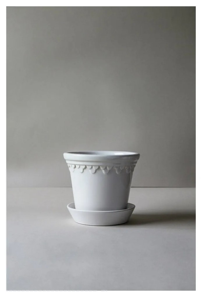 Květináč Kobenhavner glazovaný White 18 cm Bergs Potter