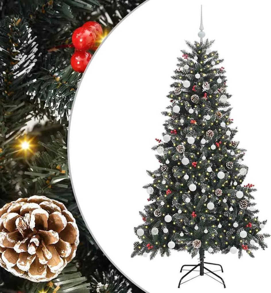 Umělý vánoční stromeček Zelená 180 cm PVC, plast a ocel 3395883