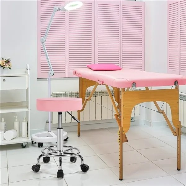 Barová židle Yaheetech – růžová, umělá kůže (267477096388)