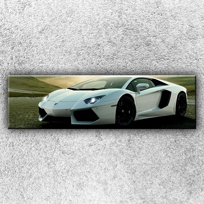 Fotografie na plátno Stříbrné Lamborghini 1 140x40 cm