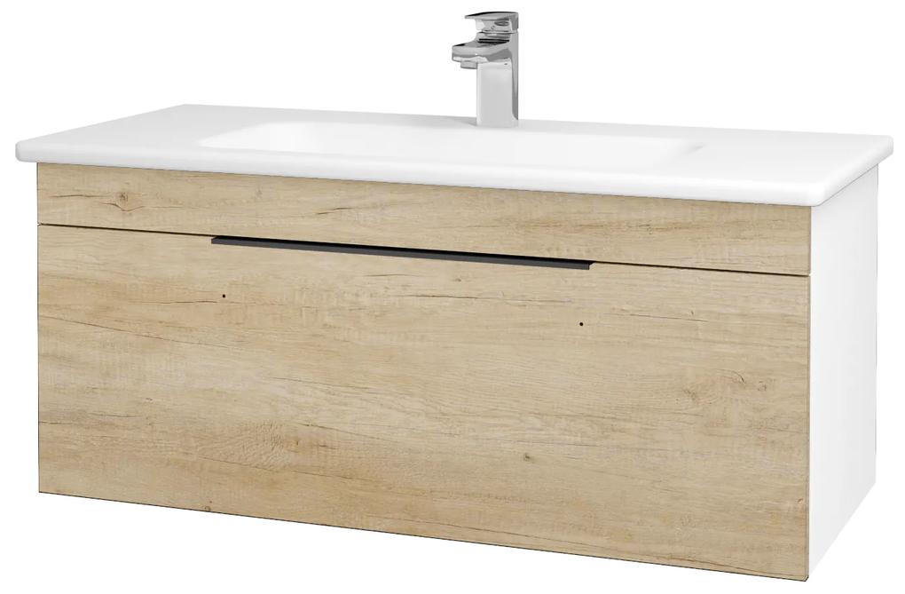 Dřevojas Koupelnová skříň ASTON SZZ 100 Varianta: N01 Bílá lesk / Úchytka T02 / IND Individual