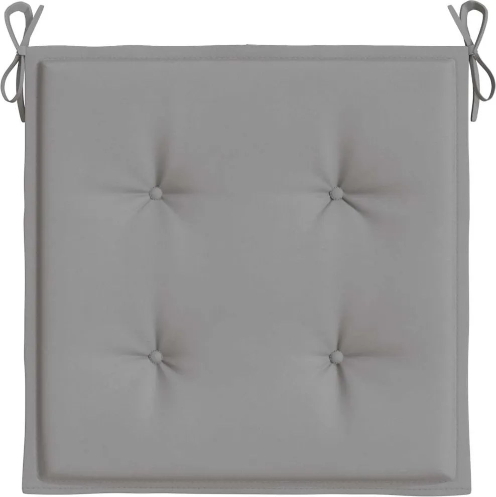 Podušky na zahradní židli 6 ks šedé 40x40x3 cm látka oxford 314005