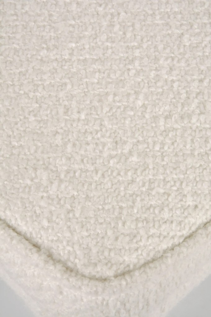Designová jídelní židle Modig M3-14 bouclé bílá/zlatá