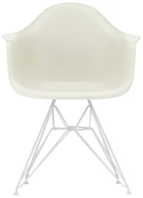 Eames Plastic Armchair DAR bíle lakovaná oblázková bílé na tvrdou podlahu Vitra