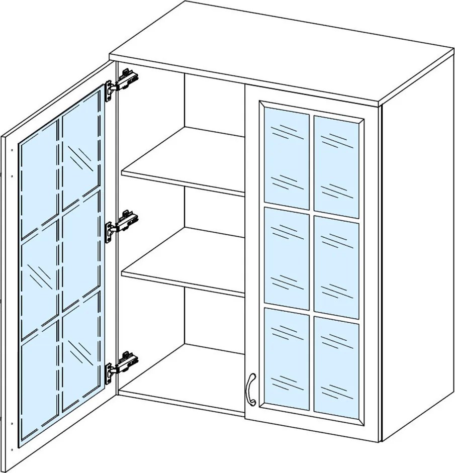 FLAWIA | vitrína 2D+2D | 100 cm | Stilo ab | artisan/bílá