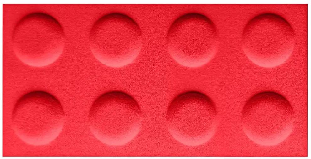 In-Design Akustický dětský 3D obklad kostka 60x30 cm - různé barvy Obkladový panel: Barva: Červená