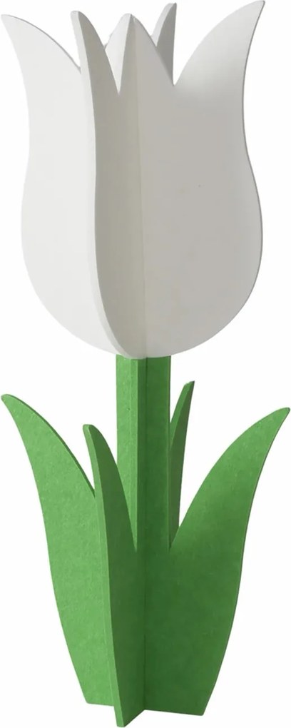 Boltze Dekorativní figurka tulipán Tulip bílo-zelený 82 x 36 x 36 cm, 1 ks