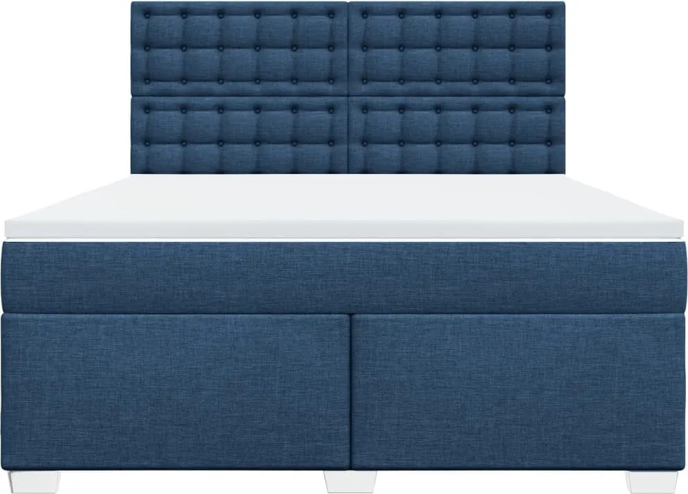 Box spring postel s matrací modrá 180x200 cm textil 3290587