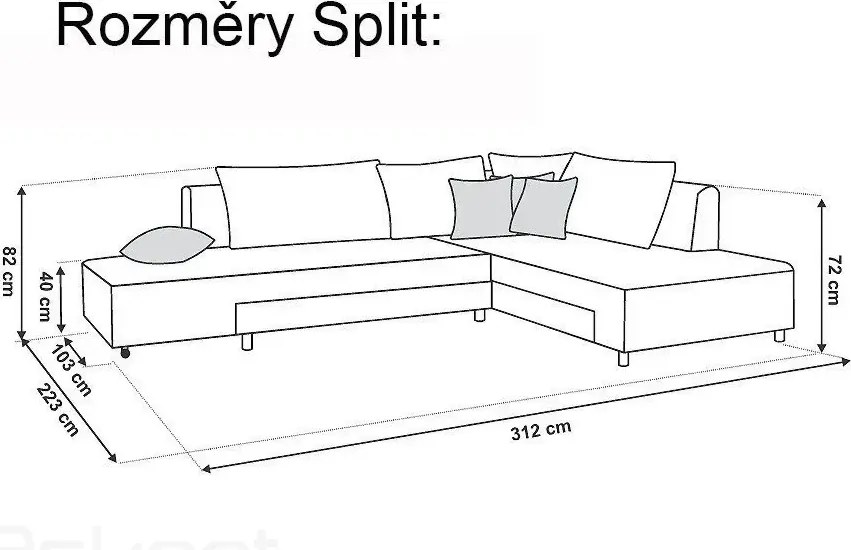 Split Etna 91: Sedací souprava na každodenní spaní