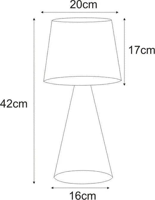 Drátěná stolní lampa Kaja LIVIA 42 cm 1xE27 béžová barva