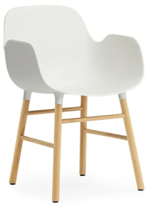 Normann Copenhagen Židle Form s područkami, white/oak