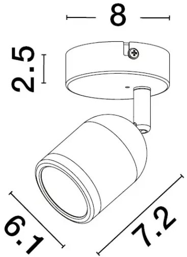 Moderní stropní svítidlo Orson 61 bílé