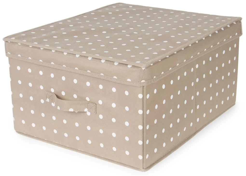 Skládací úložná krabice - karton box Compactor Rivoli 40 x 50 x v.25 cm, hnědá