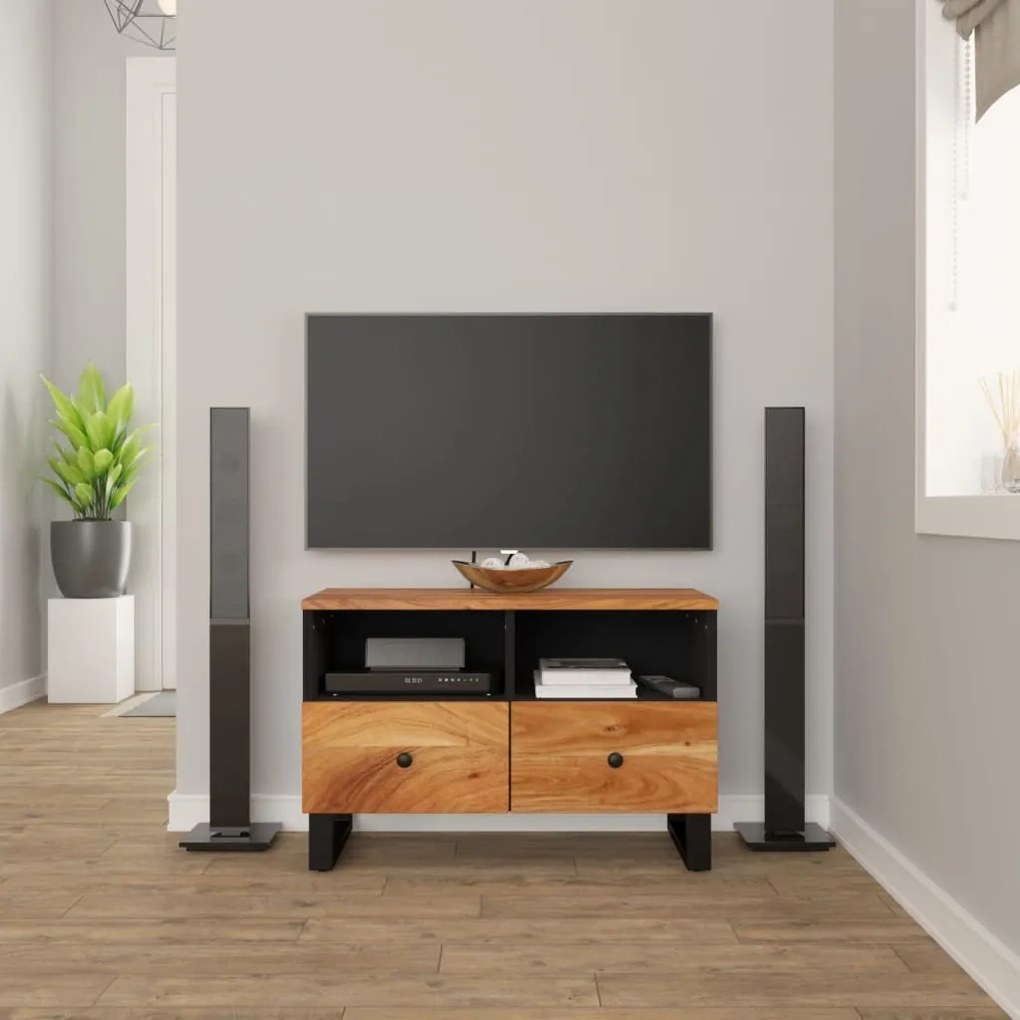 Tv Skříňka 70 X 33 X 46 Cm - masivní recyklované dřevo