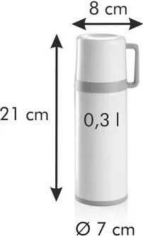 TESCOMA Termoska s hrníčkem CONSTANT CREAM 0,3 l, nerez