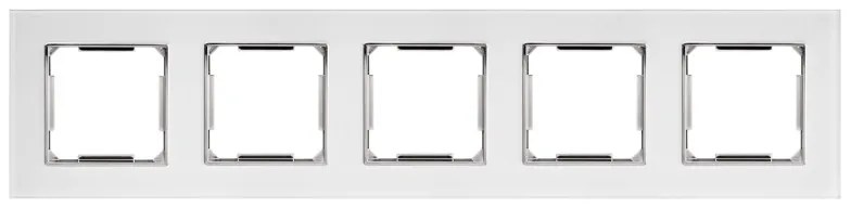 Elhard Skleněný pětirámeček Royal Glass Elegant, bílý YE3105W