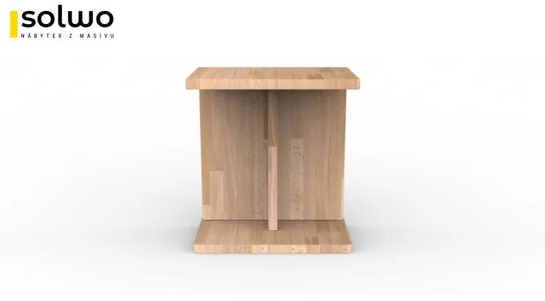 Solwo Design Noční stolek UNICO Dřevo a odstín oleje: BUK Cink - Olej odstín BO103