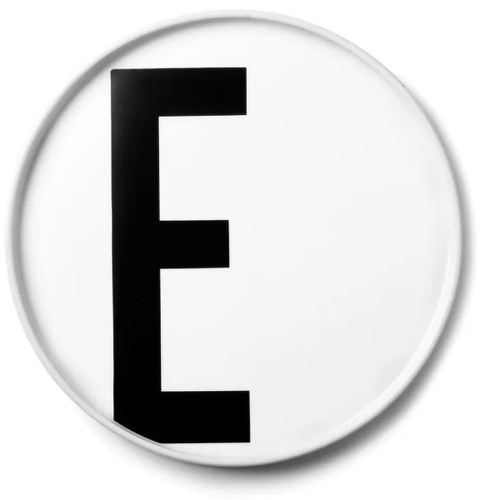 Design Letters Talíř s písmenem E, white