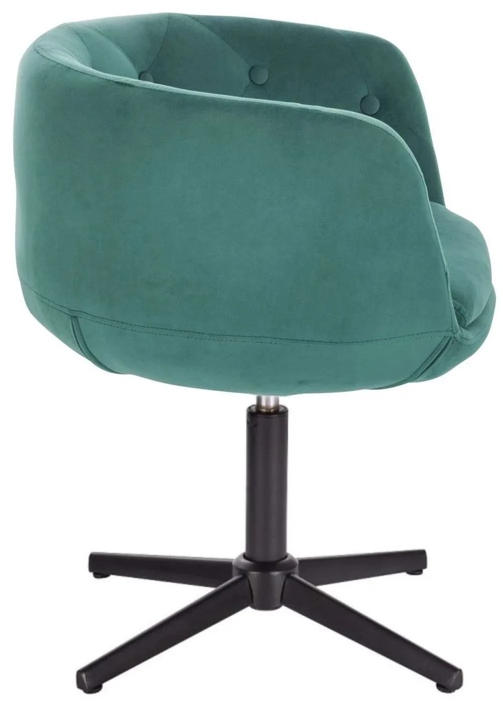LuxuryForm DESIGN Otočné křeslo MONTANA VELUR na černém kříži - zelené