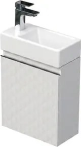 Koupelnová skříňka s umyvadlem SAT Cube Way 40x47,5x20 cm bílá mat CUBE3D40DLB