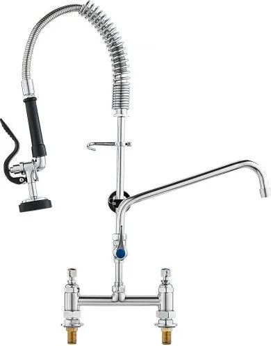 Komerční baterie s oplachovacím rozprašovačem, 66 cm výška, 20,3 cm střed, 30,5 cm