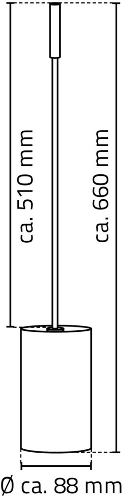 Ridder Ridder, WC kartáč, dlouhá rukojeť, 66cm, kovová, A0170101