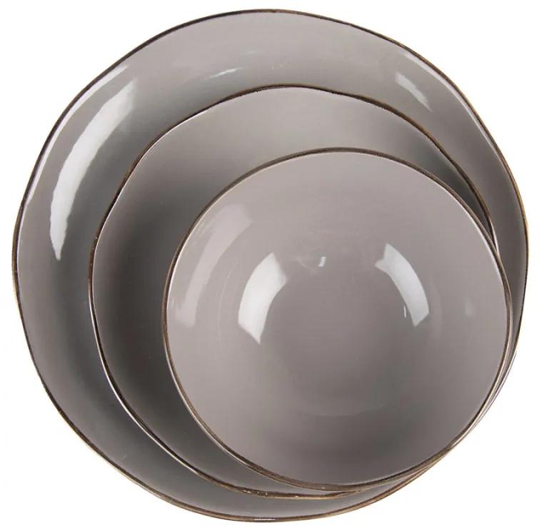 Nádobí Jídelní talíř šedý 27x3 cm – 27x3 cm