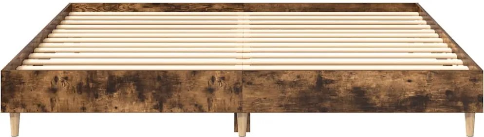 Rám postele bez matrace kouřový dub 180x200cm kompozitní dřevo 3329025