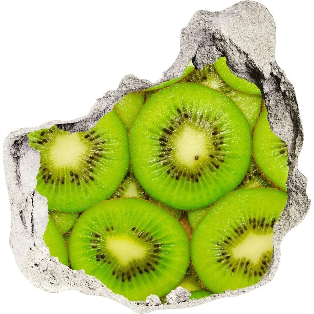 Wallmuralia Nálepka 3D díra na zeď Kiwi 75x75 cm