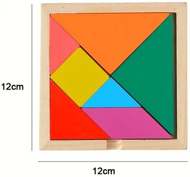 Montessori dřevěné hračky - origami tangram Varianta: Origami tangram, duhové barvy