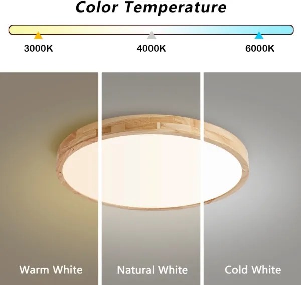 Brilagi - LED Stmív. svítidlo WOODLINE LED/72W/230V 3000-6000K dub pr. 60 cm +DO