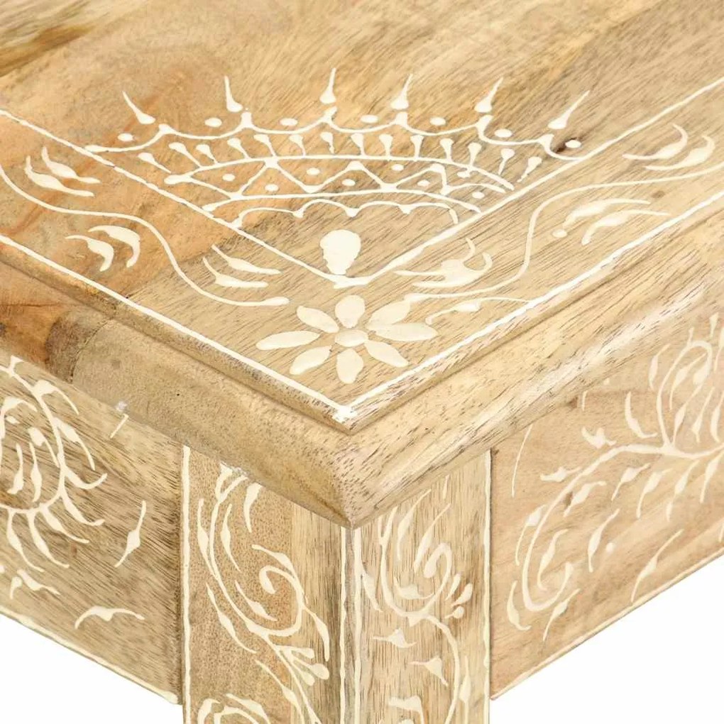 Konferenční stolek 110x50x45 cm ruční malba masivní mangovník 286146