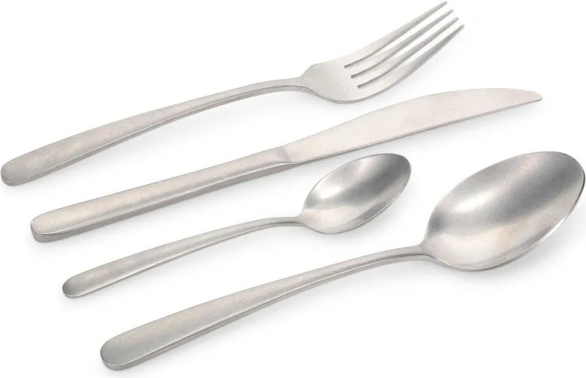 Nerezový příbor 16 ks ve stříbrné barvě pro 4 osoby Aura – Salt&Pepper