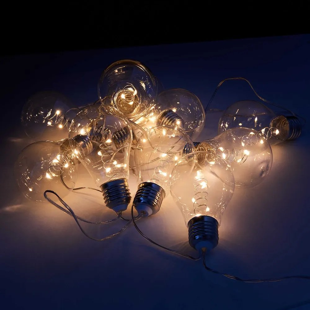 Butlers BULB LIGHTS LED Světelný řetěz s USB 10 žárovek