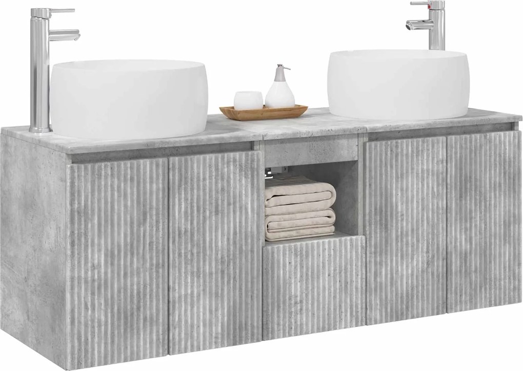 Sada koupelnových skříněk 3 ks Betonově šedá 3405720
