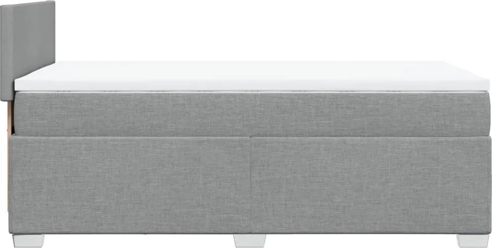 Box spring postel s matrací světle šedá 90x190 cm textil 3285736