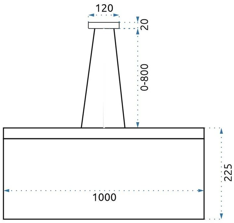 Toolight, LED závěsné svítidlo APP891-CP 2x38W, chromová, OSW-05041
