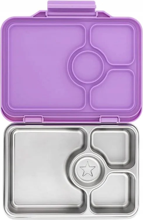 Yumbox Pret ocelový obědový box s přihrádkami, Lavande Purple