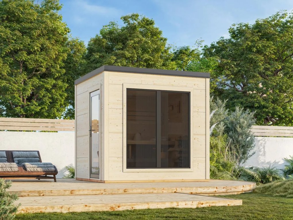 Sauna PALMAKO GRACE 5,3 m² outdoor Barva: Přírodní neošetřené dřevo