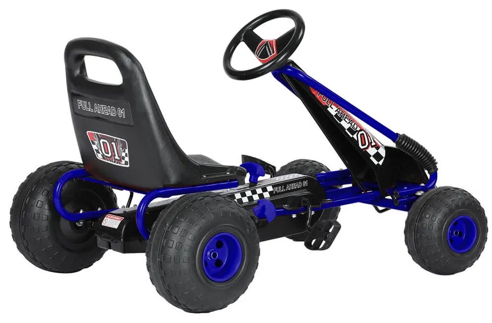 Pedálový dětský gokart, modrý