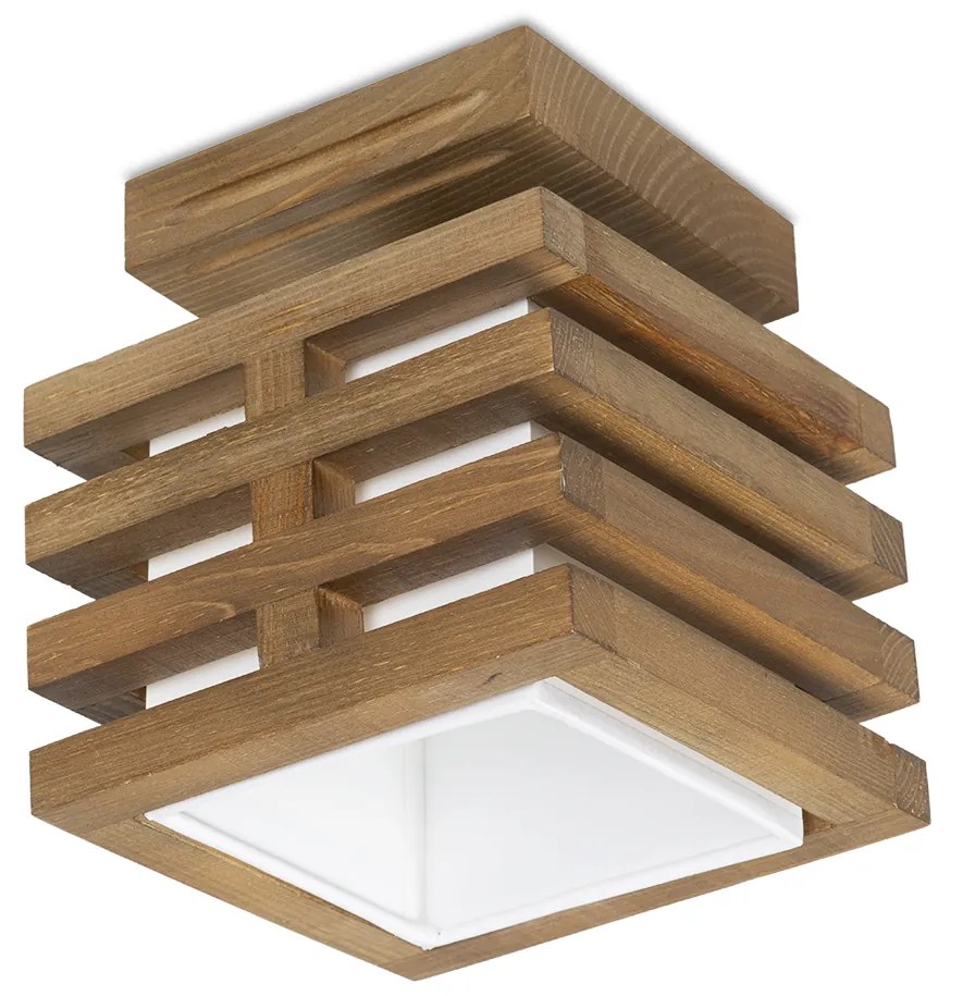 Light for home - Dřevěné stropní svítidlo v přírodním dubovém odstínu 18601 "HOUSTON", 1x40W, E27, přirozený dub