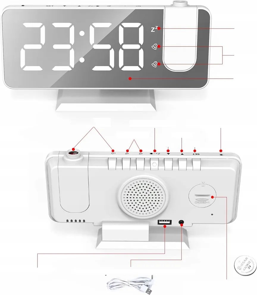 Digitální Hodiny Elektronické Digitální Hodinky Teplota Čas Budíkalarm